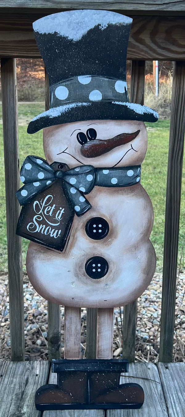 Stick Leg Snowman - Bossard's Board Works