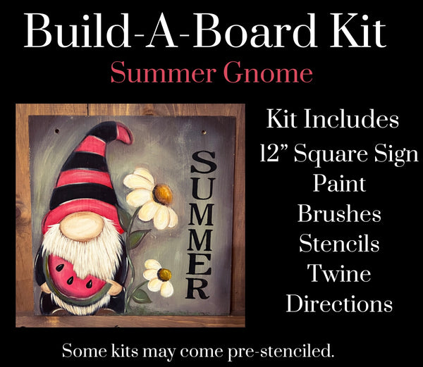 Summer Gnome Build A Board Kit - Bossard's Board Works