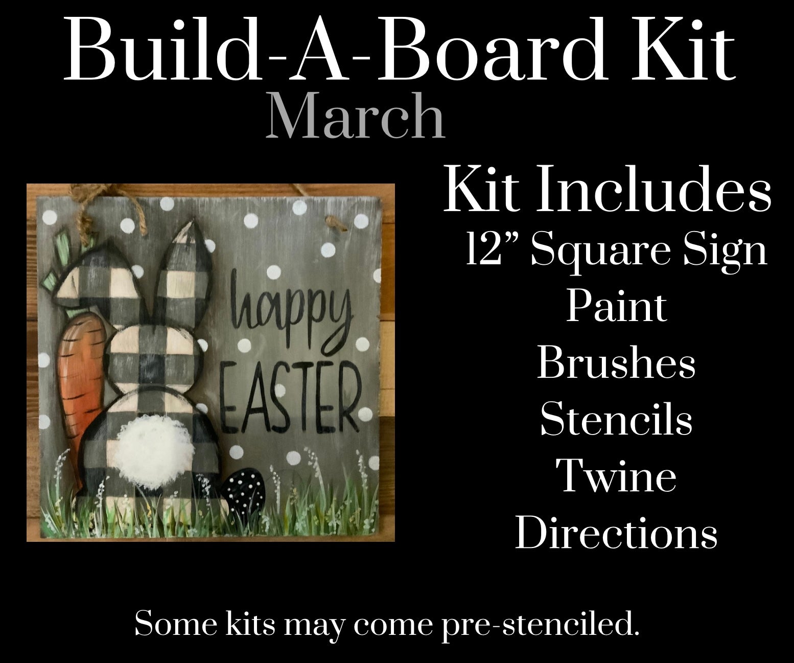 March DIY KIT 2021 - Bossard's Board Works