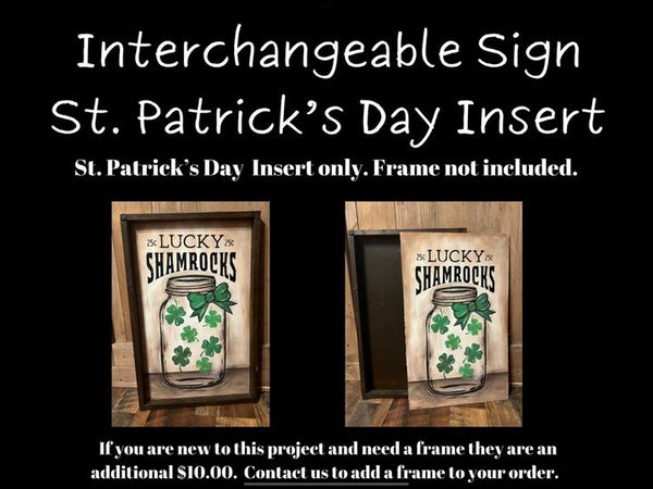 Interchangeable Sign Shamrock Insert - Bossard's Board Works