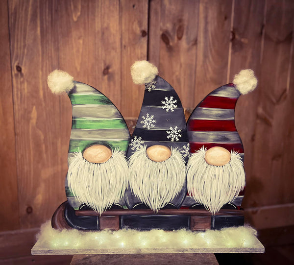 Sled Riding Gnomes - Bossard's Board Works